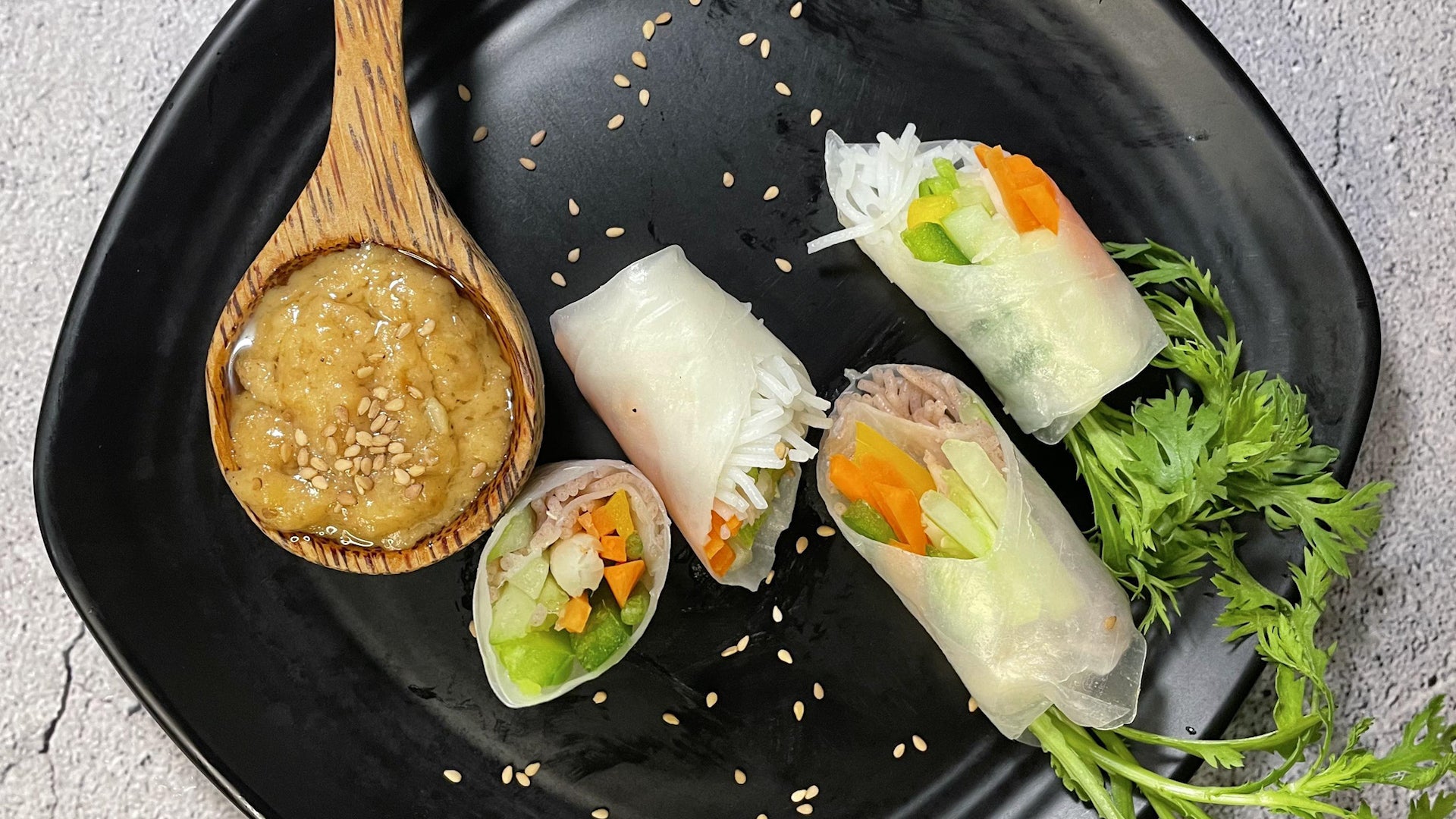 Colorful Fresh Spring Rolls